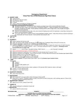 emergency department chest pain stemi orders