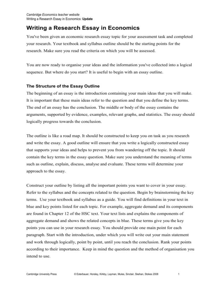 Cambridge Essay Advice