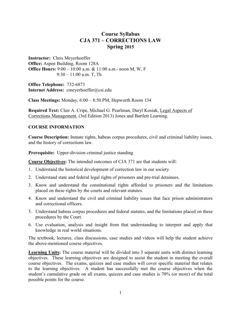 Course Syllabus 2015 Course Syllabus 2015