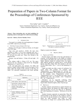 IEEE Conference Paper Template