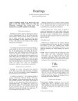 IEEE Headings Guide: Formatting for Academic Papers