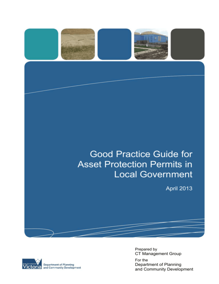 Good Practice Guide for Asset Protection Permits in Local Government