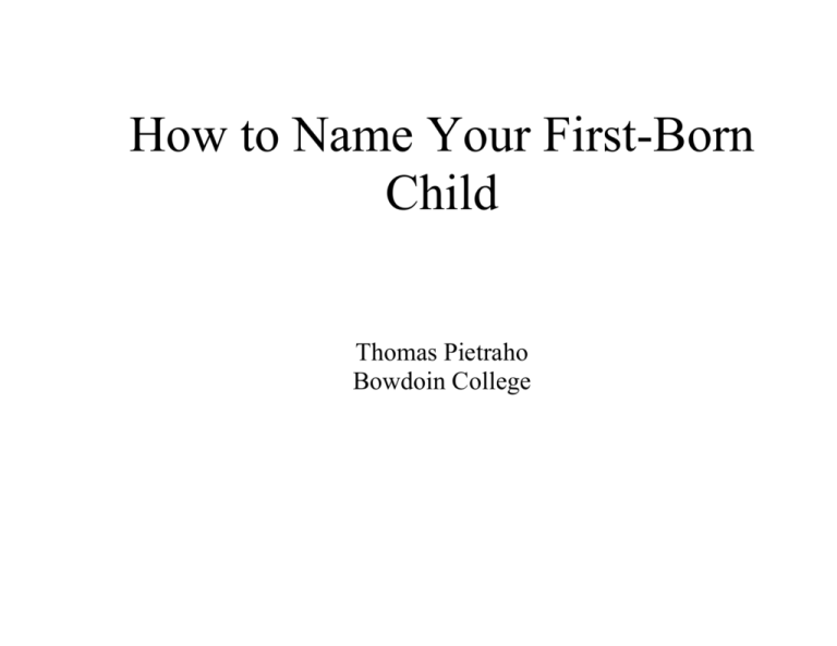 Popularity The Power Law And How To Name Popularity The Power Law And How To Name