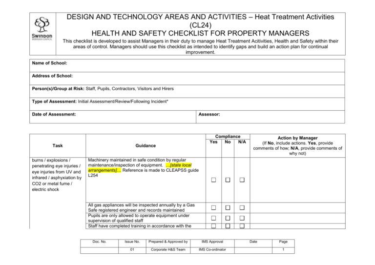 Heat Treatment Activities RA Heat Treatment Activities RA