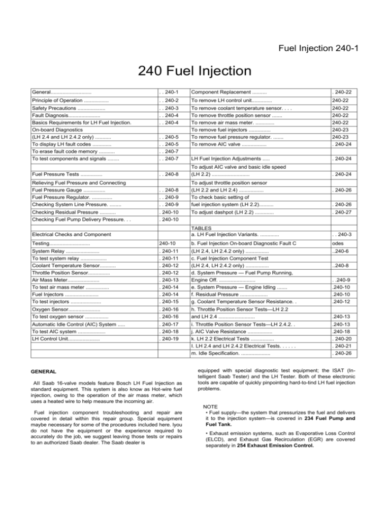 Fuel Injection 240 1