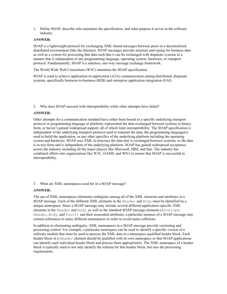 SOAP Message Using XML Schema