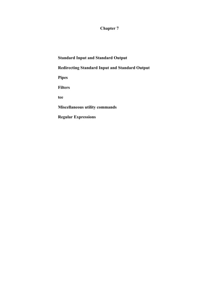 Redirecting Input And Output