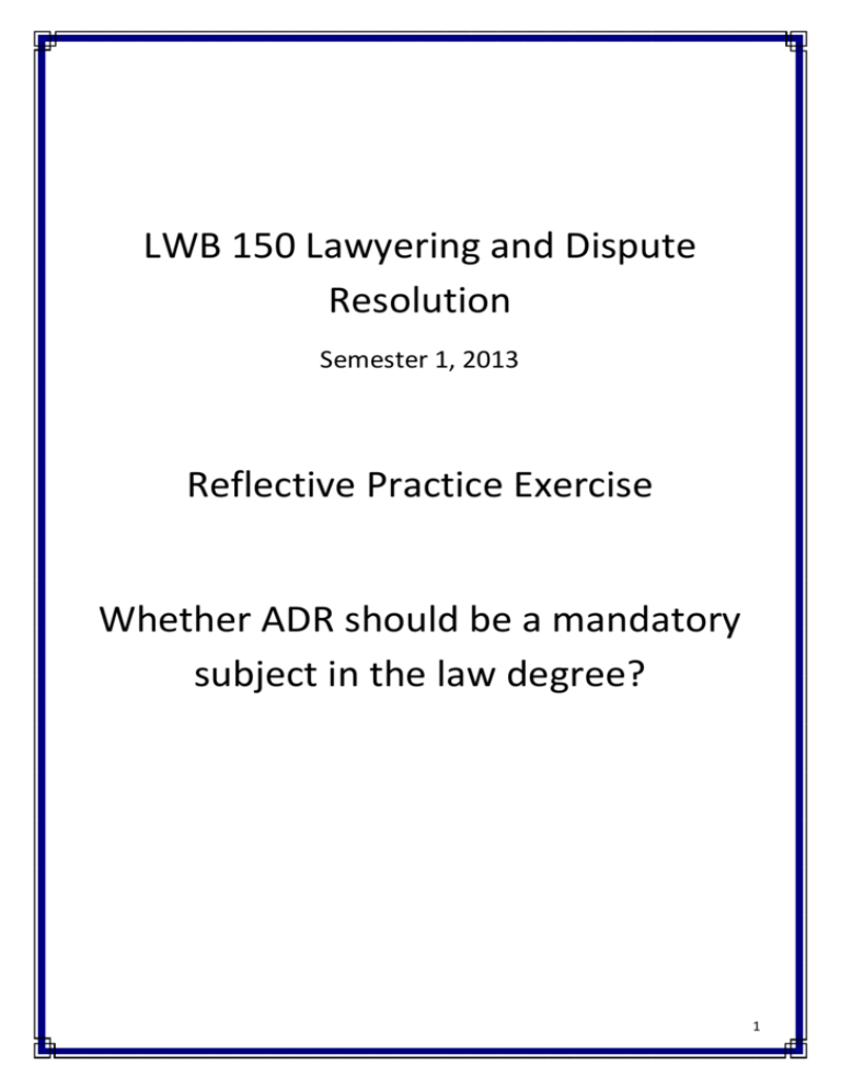 Example Reflective Paper