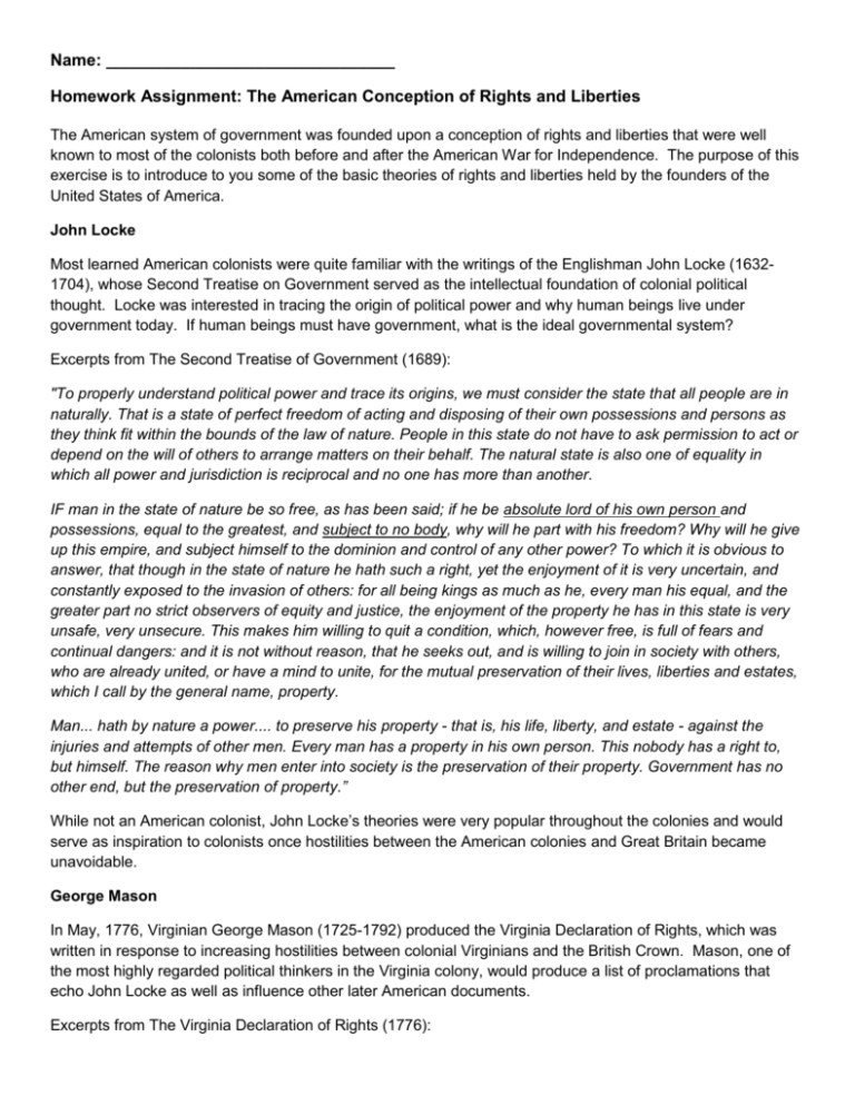  Declaration Of Independence Homework Assignment Declaration Of