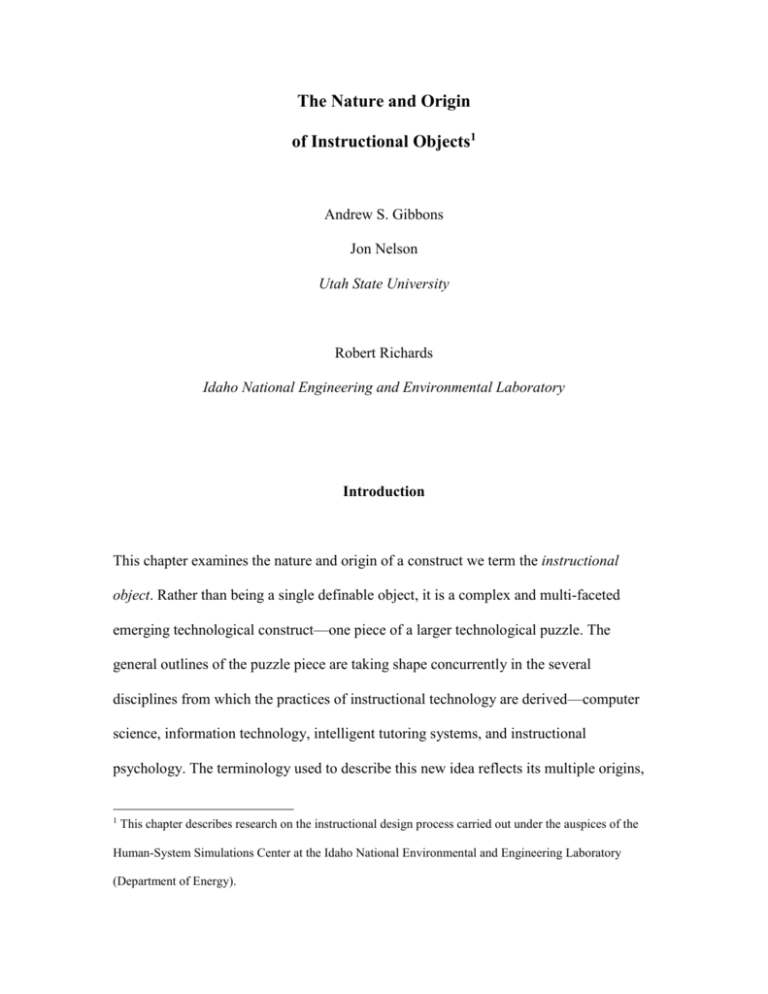 The Nature and Origin of Knowledge Objects