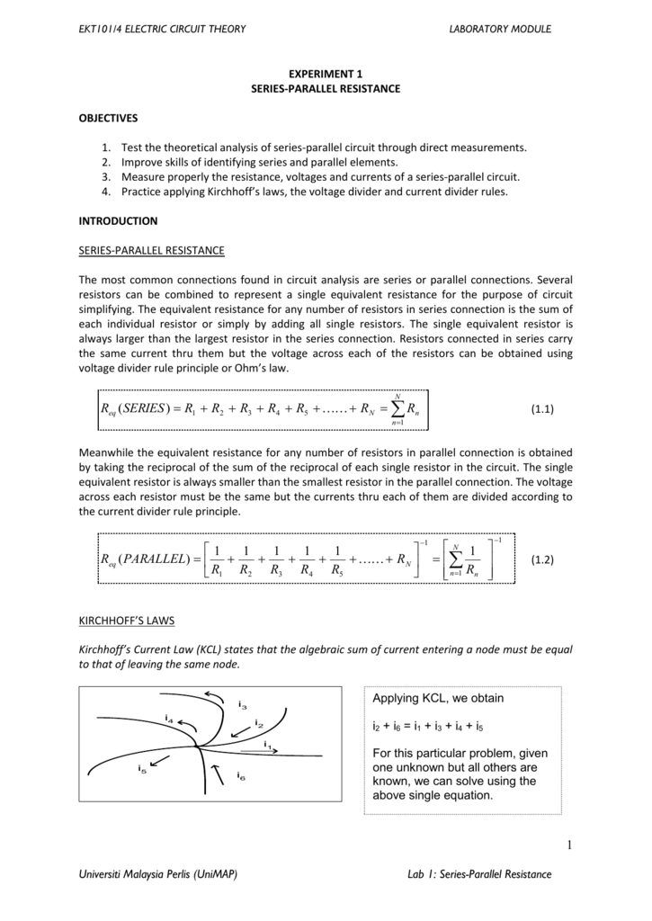 Series Parallel Circuits Lab Report