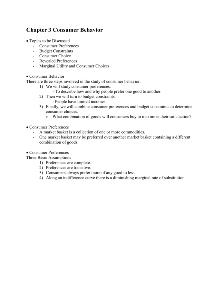 Chapter 3 Consumer Behavior
