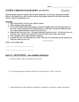 Chromatography Lab Worksheet