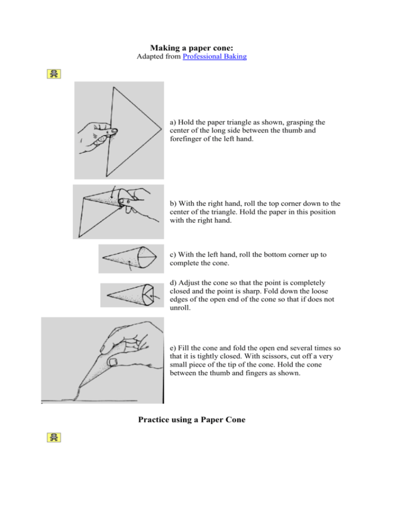 Making A Paper Cone 