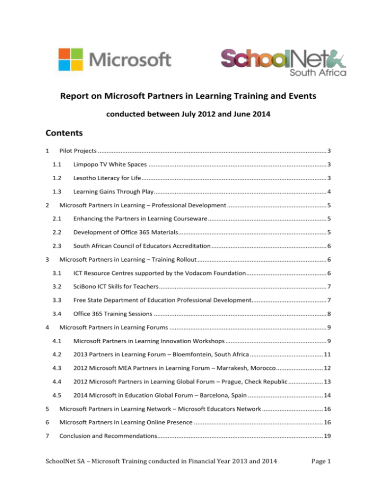 Partners in Learning Report