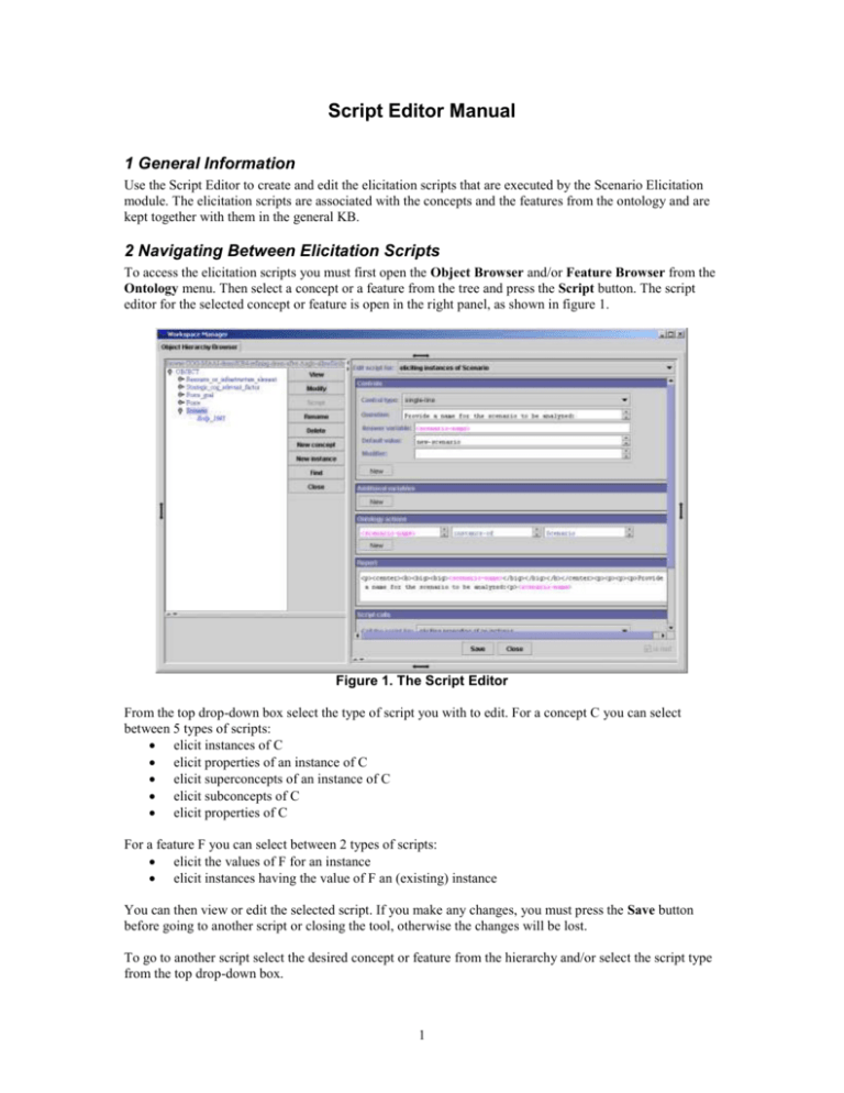 Script Editor Manual 