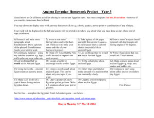 Ancient Egypt letter to parents