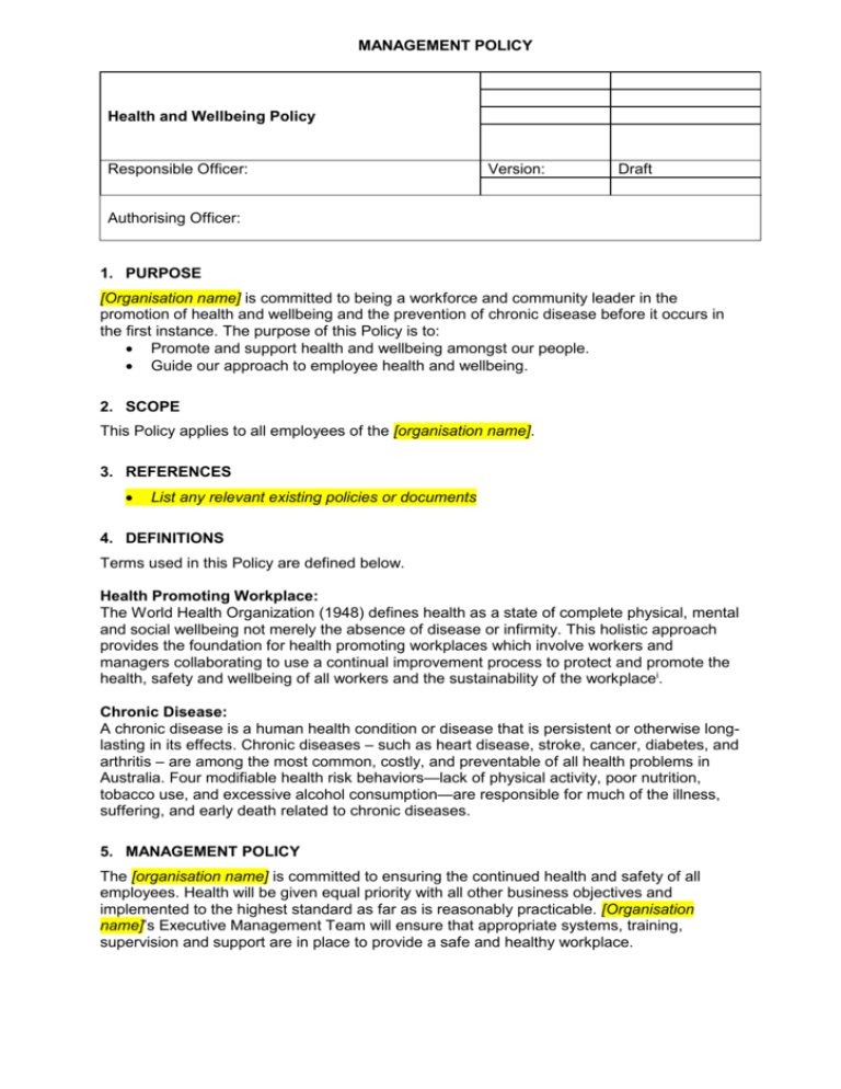 Procedure Or Work Instruction Template