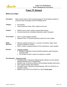 Transport & Shipping of Hazardous Materials