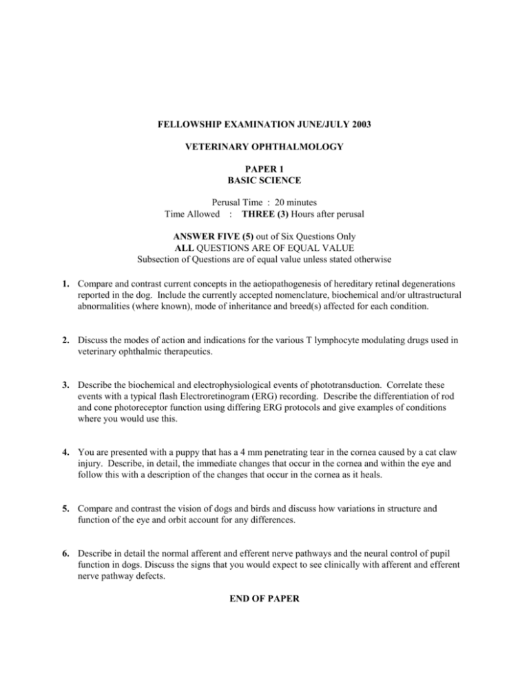 Ophthalmology Ophthalmology