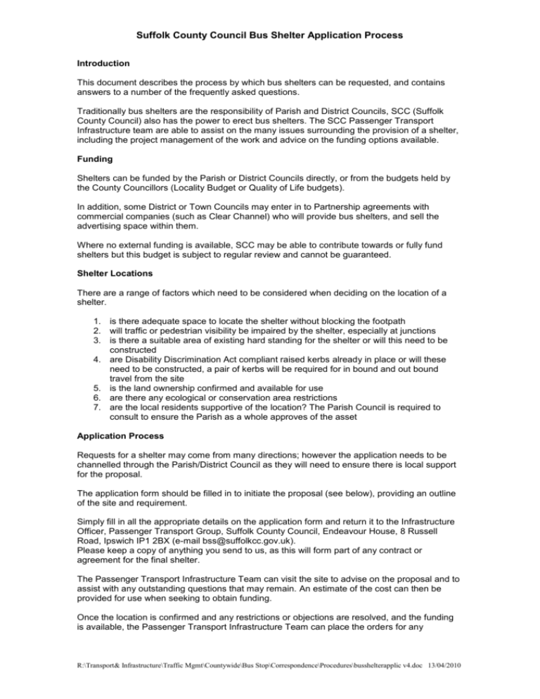Infrastructure Team Procedure Bus Shelter infrastructure-team-procedure-bus-shelter