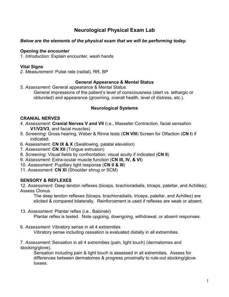 Neurology PE