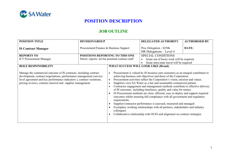 POSITION TITLE POSITION TITLE