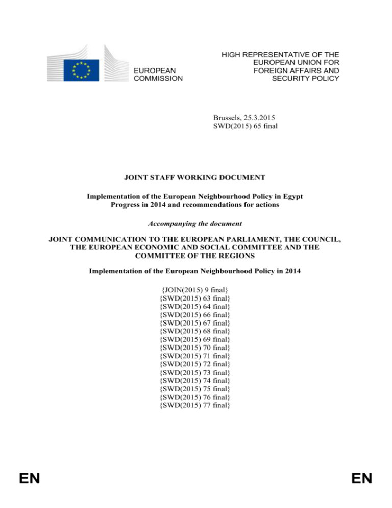 EN EN 1 OVERALL ASSESSMENT AND RECOMMENDATIONS EN EN 1 OVERALL ASSESSMENT AND RECOMMENDATIONS