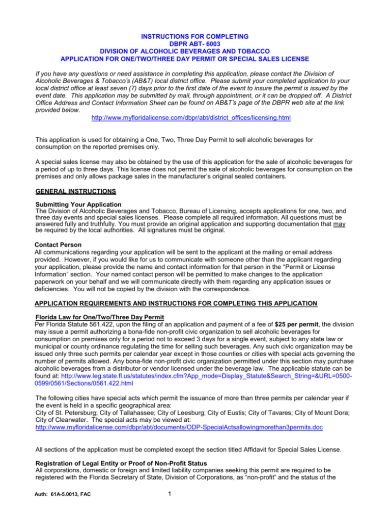 DBPR Examination Application Department Of Business And