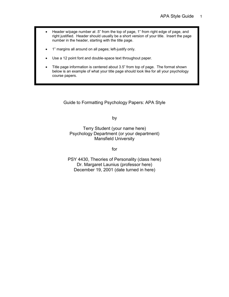 Sample Case Study Paper In Apa Format Apa Format Examples Tips And 