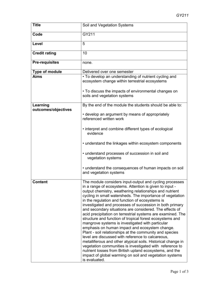 Module Description Template Module Description Template