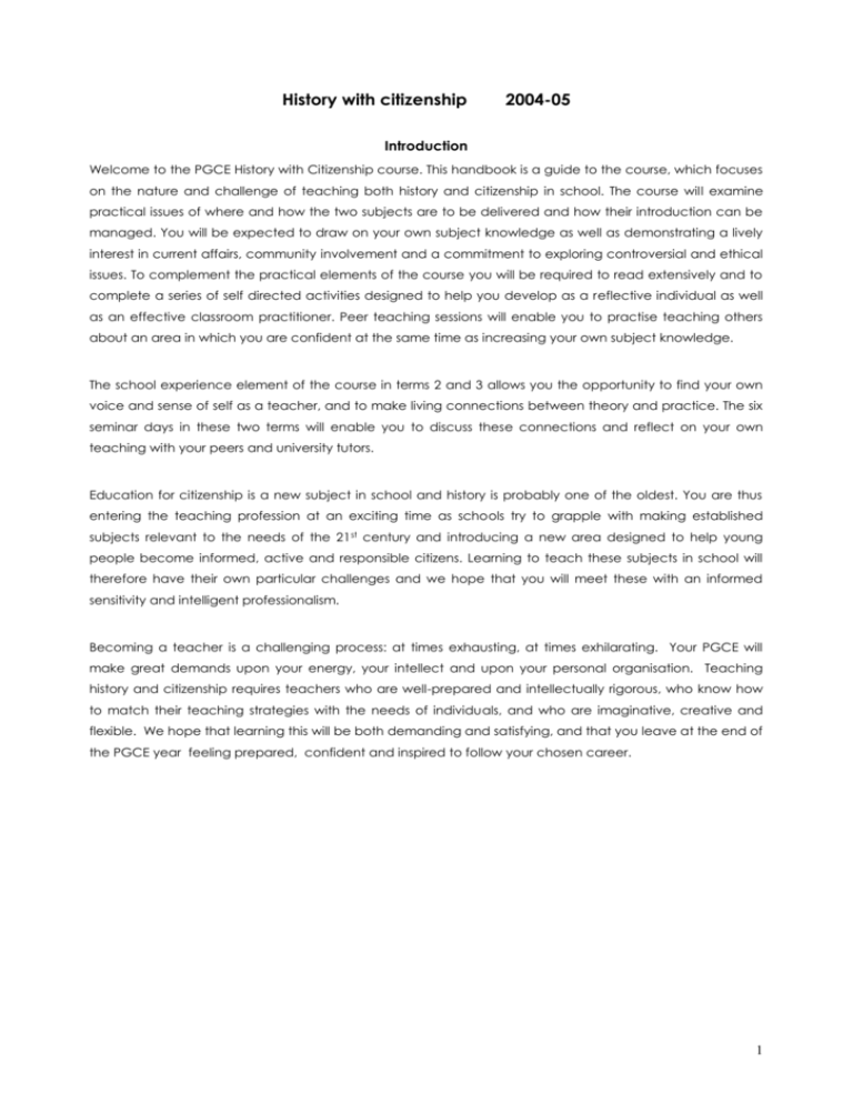 History with citizenship