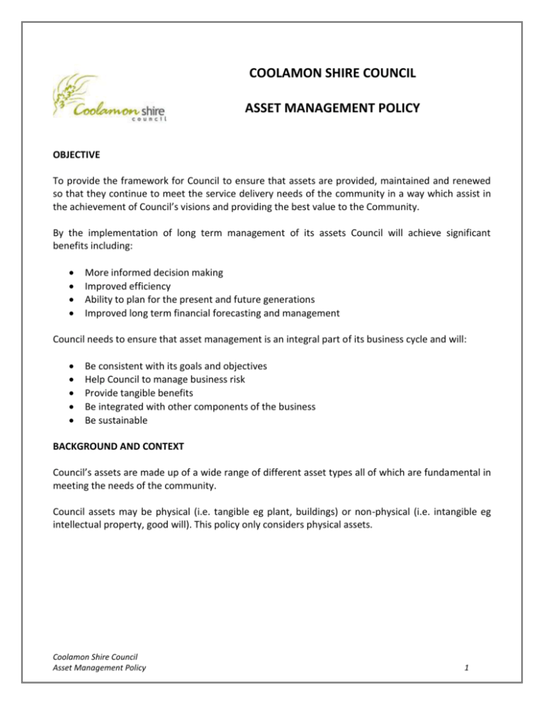 Asset Management Policy doc 412 Kb 