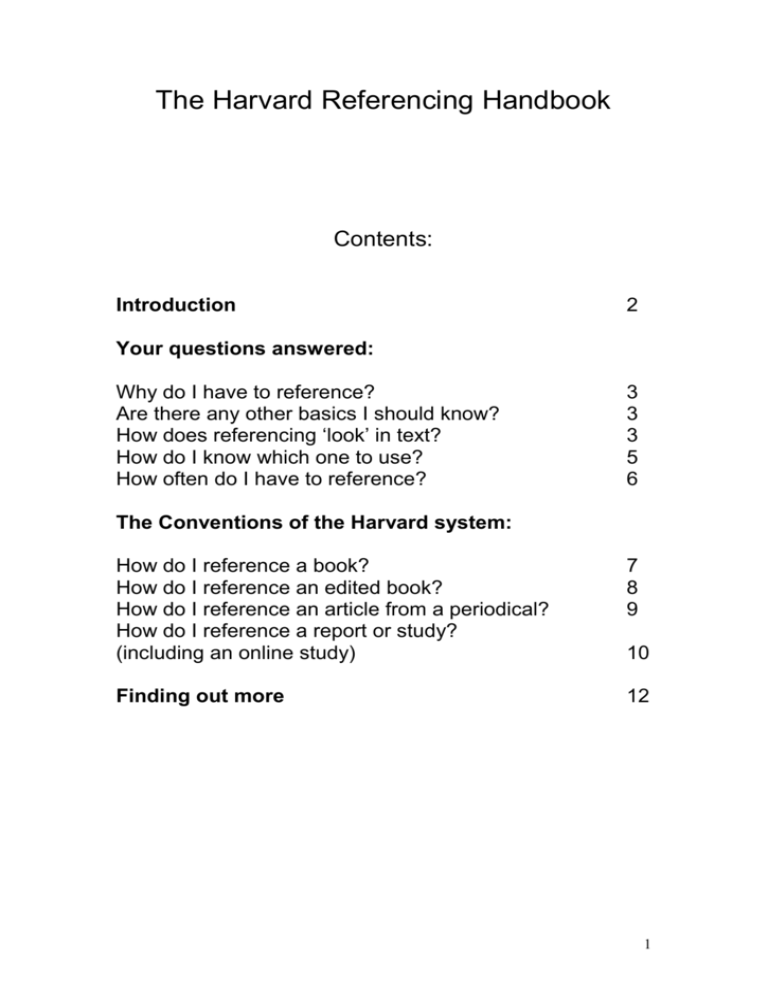 The Referencing Handbook