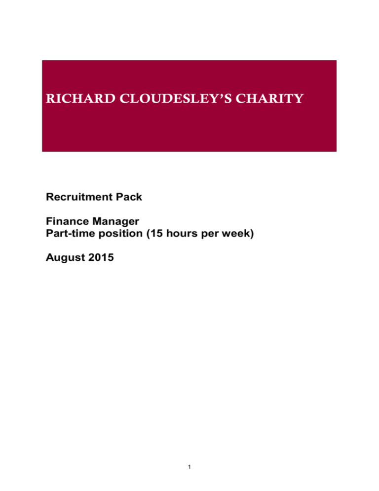 Monitoring Form (optional). - Richard Cloudesley`s Charity