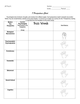 Worksheet: 7 Perspectives