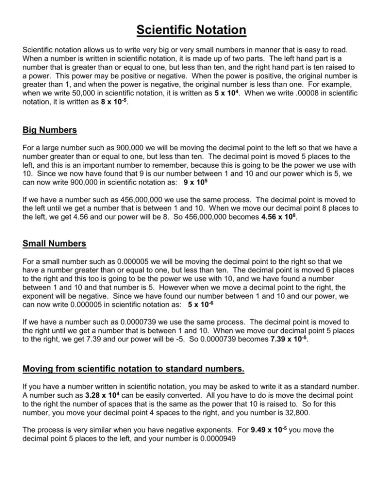 Scientific Notation