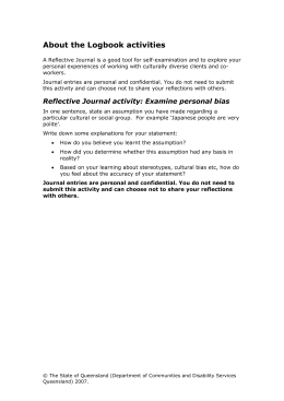 Assumptions and Constraints log