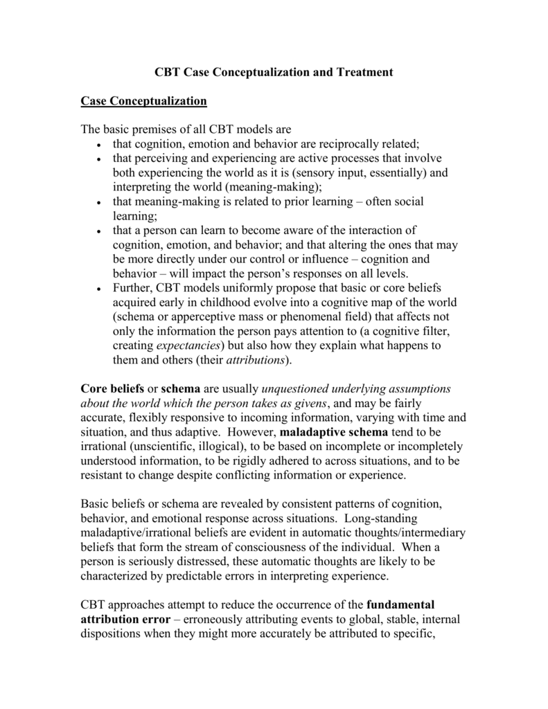 Case Conceptualization And Treatment Planning Case Conceptualization And Treatment Planning
