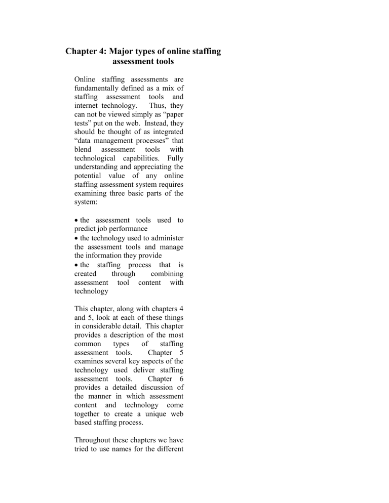 Chapter 4 Major Types Of Online Staffing Assessment Tools chapter-4-major-types-of-online-staffing-assessment-tools