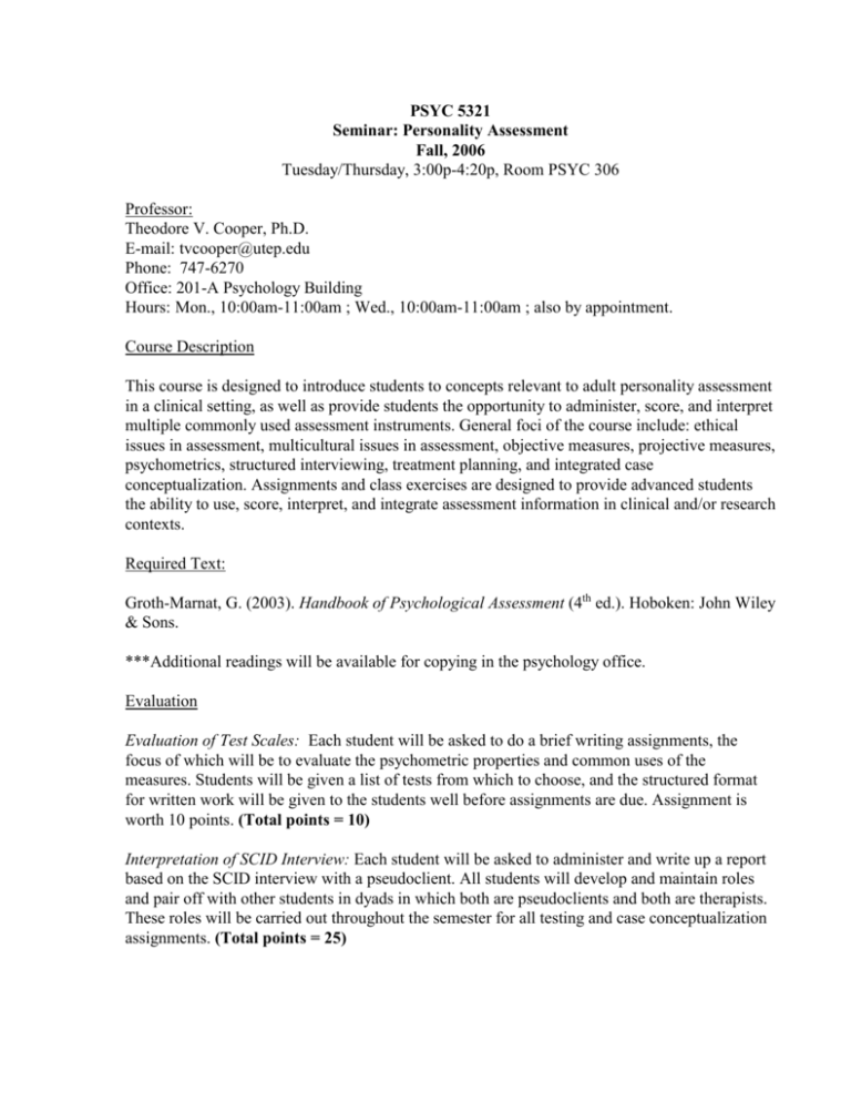 Personality Assess 