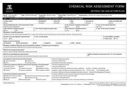 Ethanol Risk Assessment Form - Safety