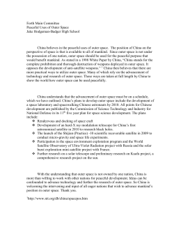 Model United Nations Position Paper: