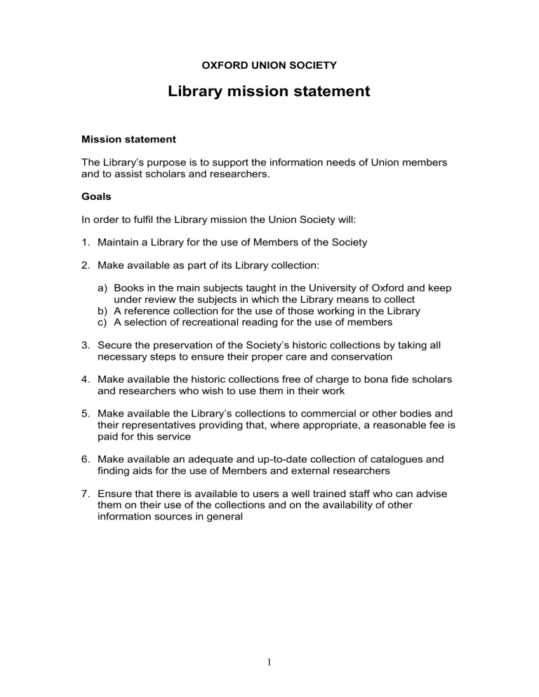 Library Mission Statement