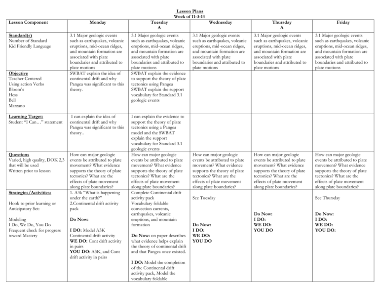 6th Grade Math Lesson Plans