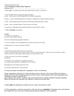 AP HuG Chapter 1 Guided Reading