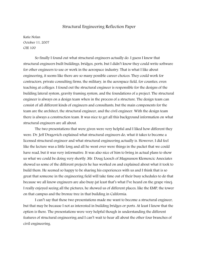 Reflection Paper