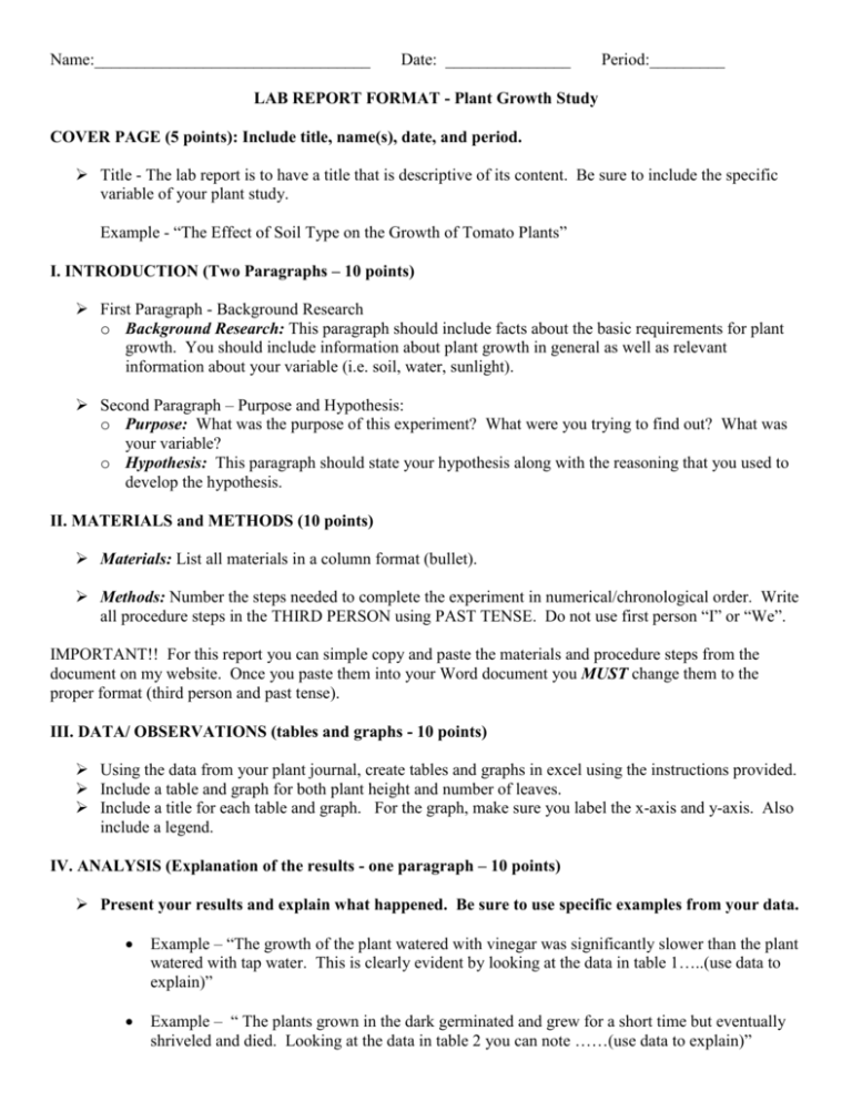 FORMAT For LAB REPORT FORMAT For LAB REPORT