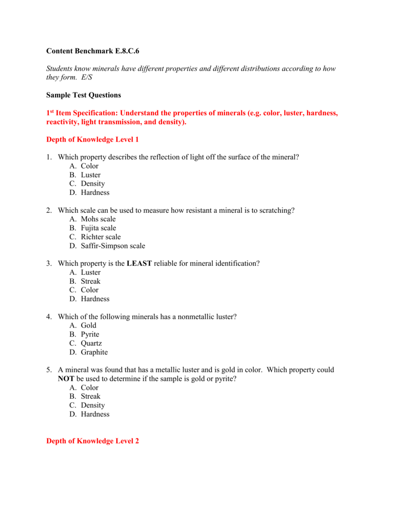 Printer friendly Sample Test ions