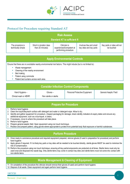 Sterile Field checklist